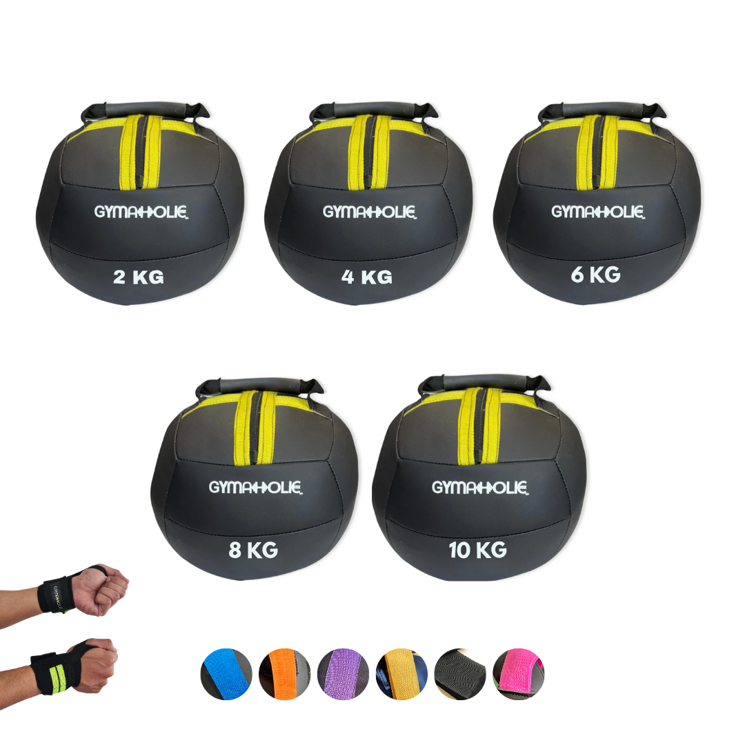 Set balones medicinales 2, 4, 6, 8, 10 kg – GymaholicMx